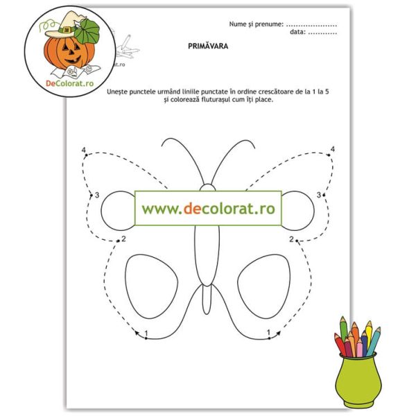 Fișă de lucru cu cifra 5 - identificare, mulțimi, trasare | Decolorat.ro