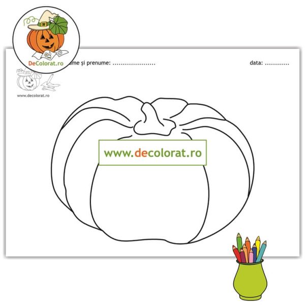 Coșul cu fructele toamnei - planșă de colorat | Decolorat.ro