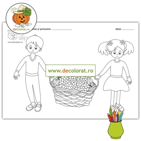 Familia mea - planșă de colorat | DeColorat.ro