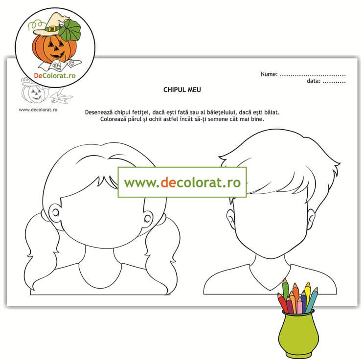 Familia mea - planșă de colorat | DeColorat.ro